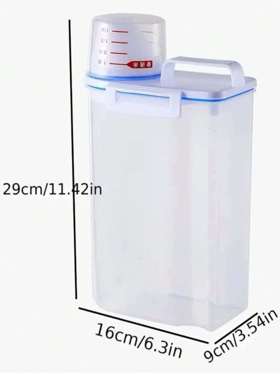 1pc Plastic Rice Bucket, Large Capacity Household Flour Storage Tank ...