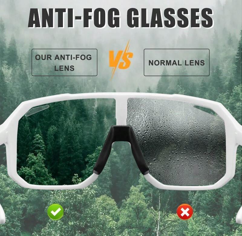 KAPVOE Anti-Fog Light-Sensitive Sport Glasses, Outdoor/Indoor ...