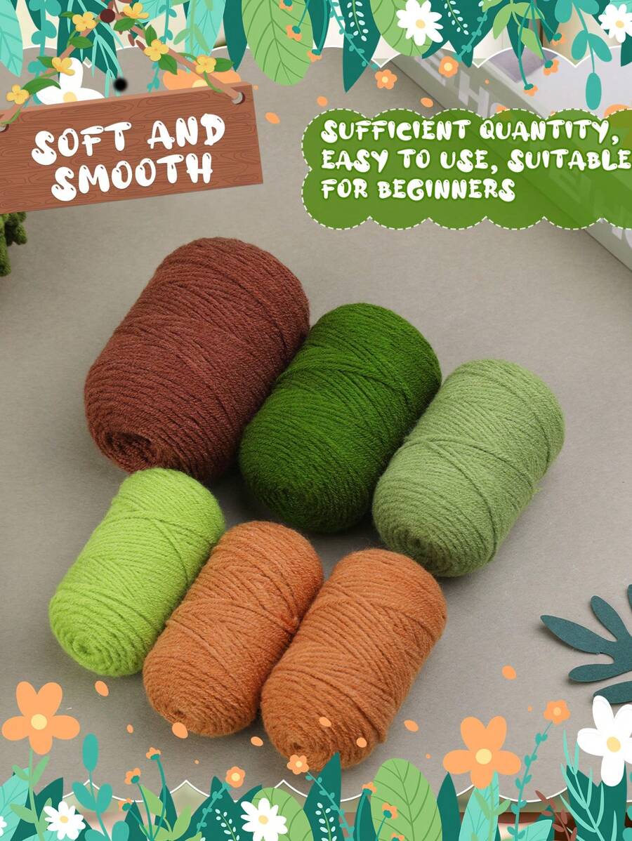 Crochet Kit For Beginners, 6Pcs Coasters Plant Pot Crochet Kit Coaster ...