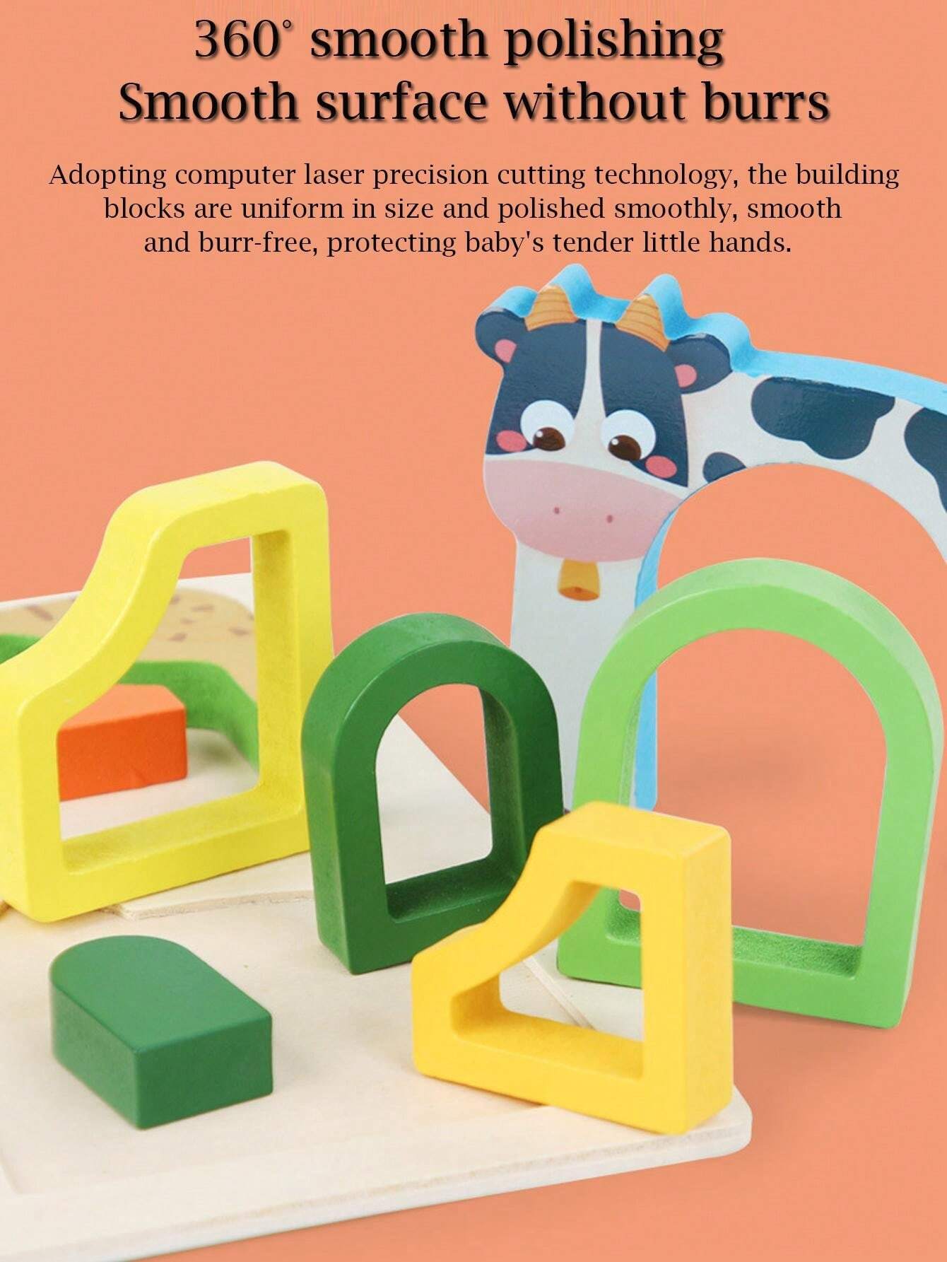 لعبة أطفال خشبية ثلاثية الأبعاد لغز حيوانات هندسية تطابق لوحة الرسم ...