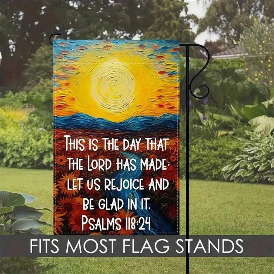 1pc, Bible Garden Flag, Scriptural Flag, This Is The Day That The Lord ...