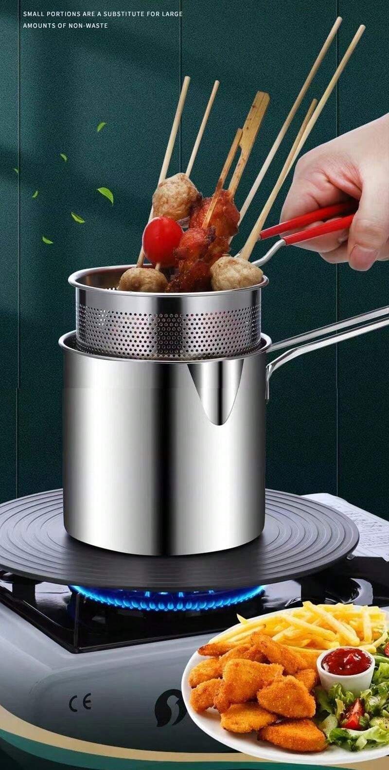 Ensemble de 3 pièces de friture en acier inoxydable, comprenant une ...