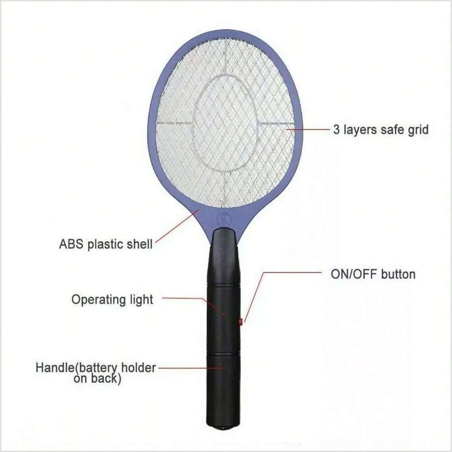 2 Pk Electric Mosquito Fly Swatter Zapper Racket Handheld Bug Insect ...