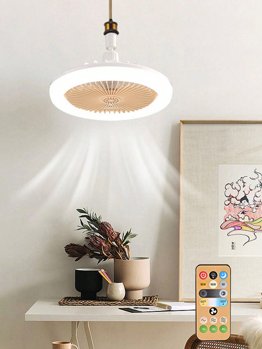 1pc 30W LED Smart Ceiling Fan Light With Remote Control, 3 Gears ...