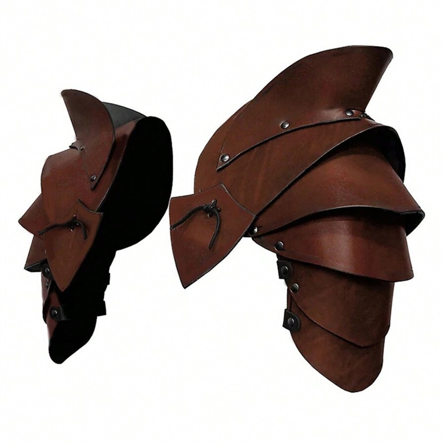 1pair Medieval Knight Leather Shoulder Armor, Viking Role Play Costume ...