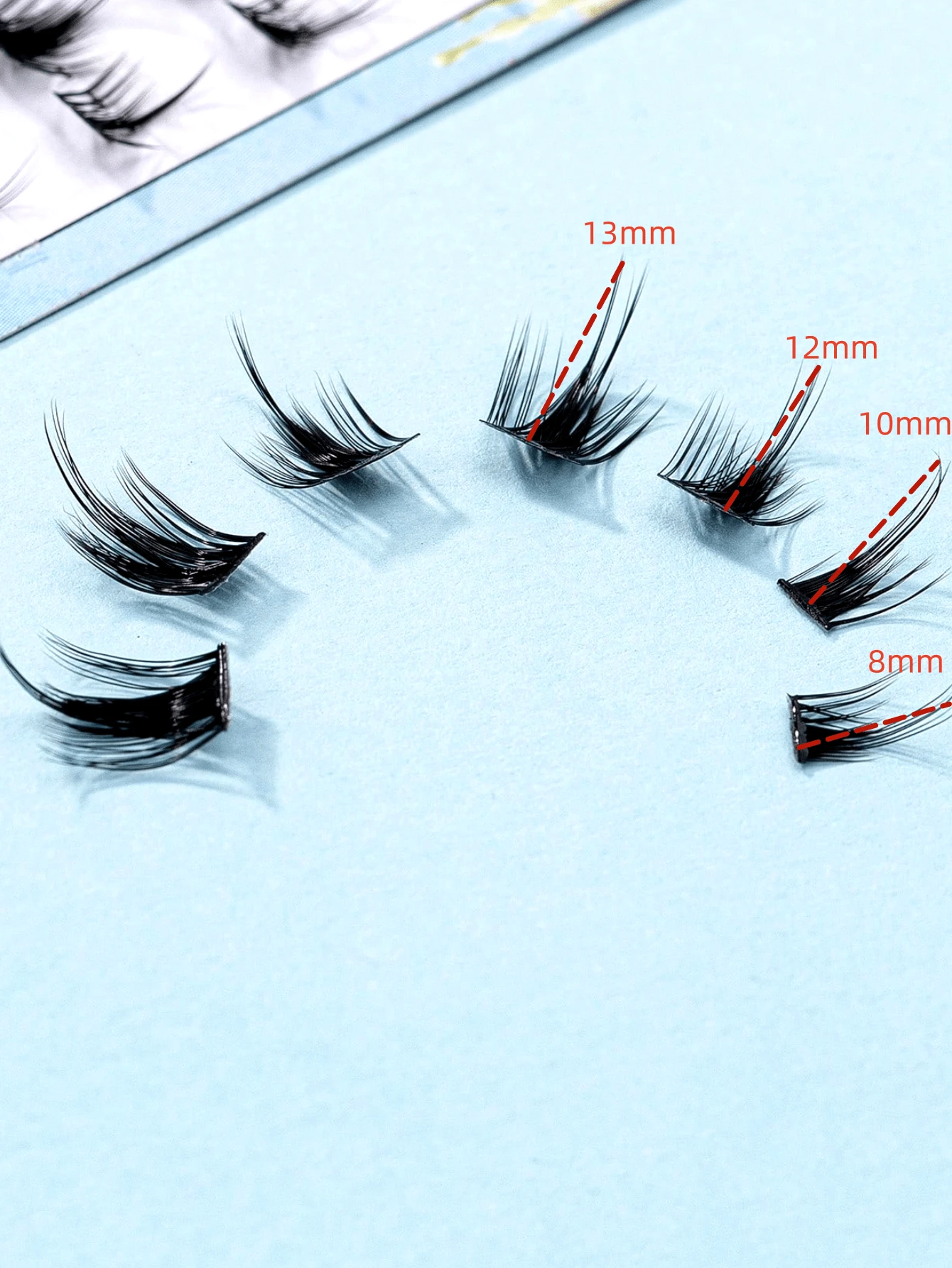 10 Rows 140 Clusters Fox-Style False Eyelashes,Left & Right Clusters ...