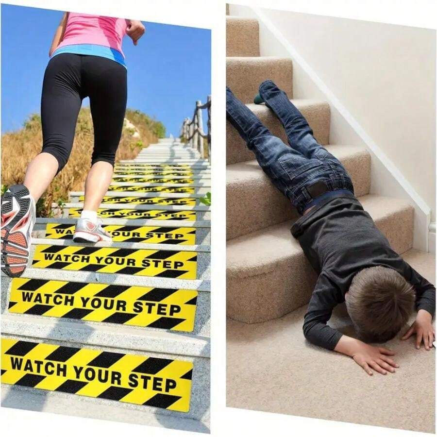 2 Sheets/Set Of Caution Floor Stickers - 6X24Inch, Warning Floor ...