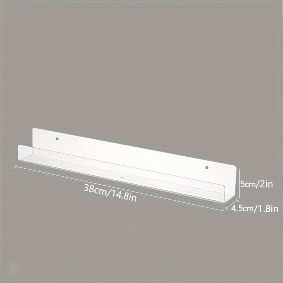 1pc Clear U-Shaped Acrylic Wall-Mounted Storage Shelf Display Rack ...