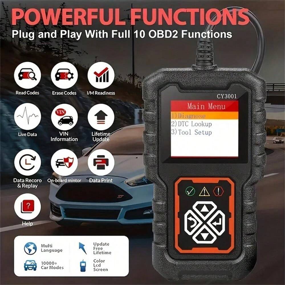 CY3001 OBD2 Scanner Car Code Reader Engine Fault Diagnostic Scan Tool ...