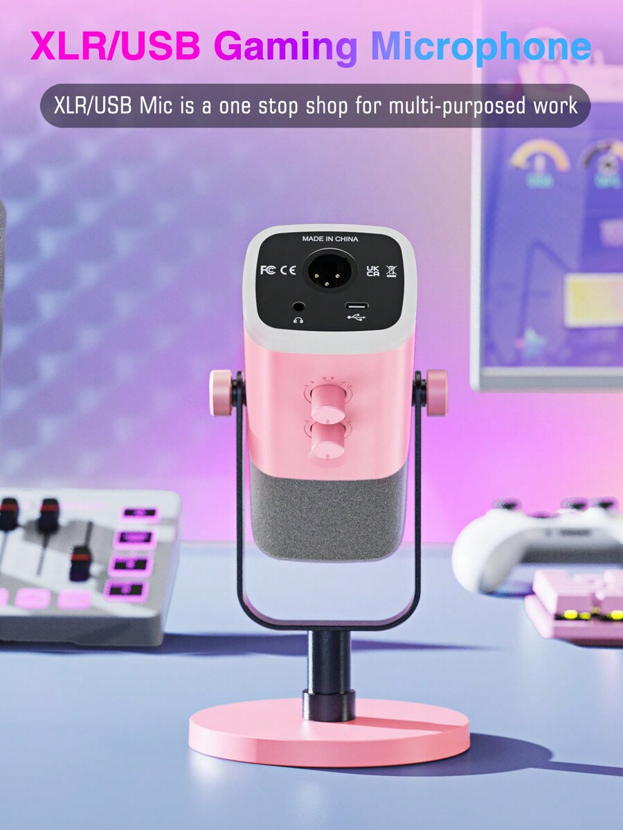 FIFINE FIFINE XLR/USB Microphone, Gaming Recording PC Mic With Headphones Jack, Mute Button, XLR ...