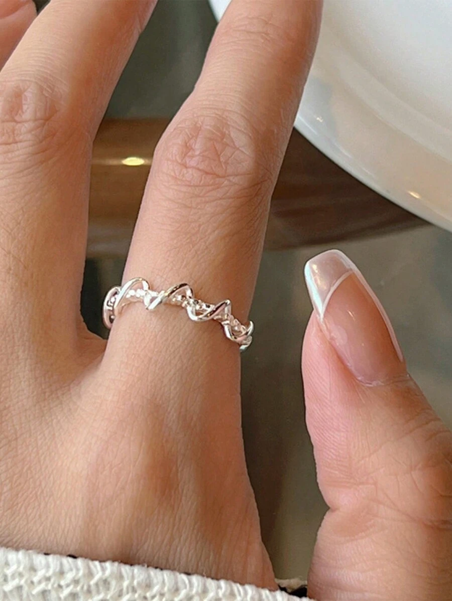 LEKANI خاتم فضة 925 صلبة قطعة واحدة، خاتم فضة صغير وفريد من النوع ...