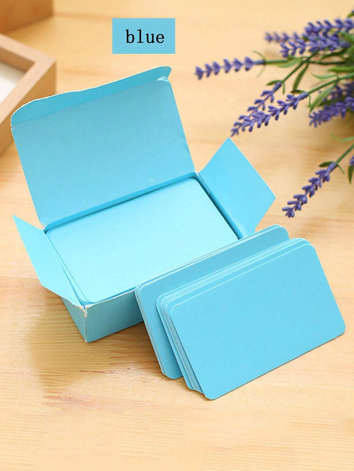 100pcs Thick Rounded Corner Blank Word Cards With Box For Students ...