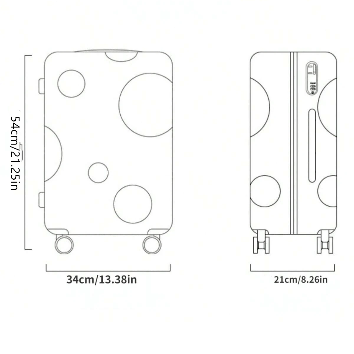 1PC Cheese Suitcase Pothole Trolley Case Travel Lockbox Suitcase Cute ...