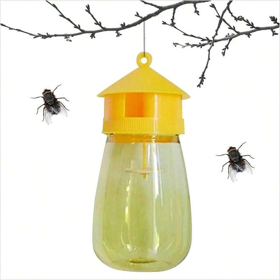 New Wasp Trap Catcher Solar Powered Outdoor UV Light Traps Wasps Hornet ...