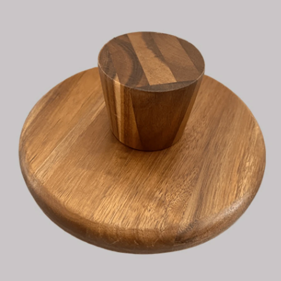 1pc Japanese-Style Wooden Cake Stand With Egg-Shaped Storage Tray, Cake ...