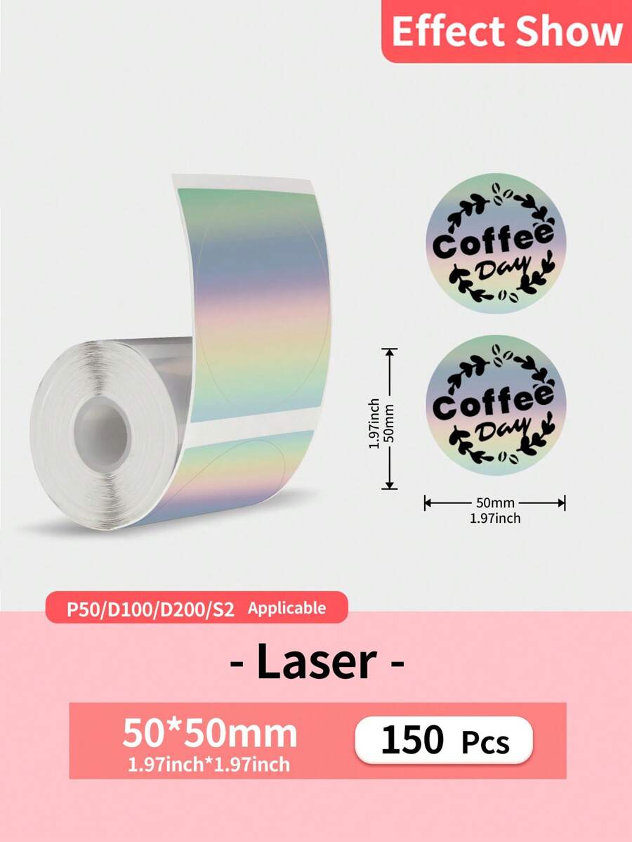 Marklife Marklife thermisch laserkleurenlabelpapier, 1,97 x 1,97 inch ...