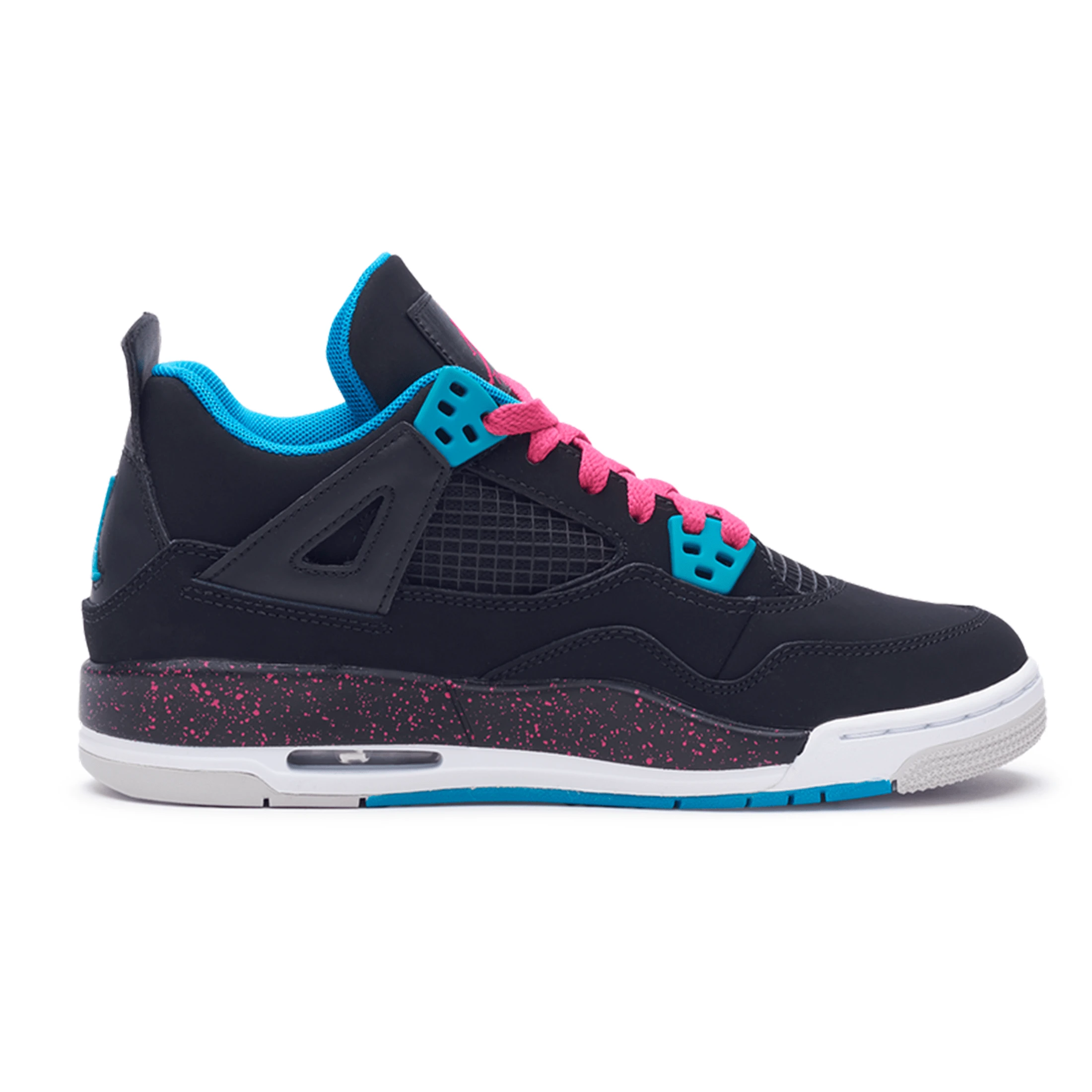 Jordan Nike Jordan 4 Retro Black Vivid Pink 2012 GS (487724-019) Youth ...