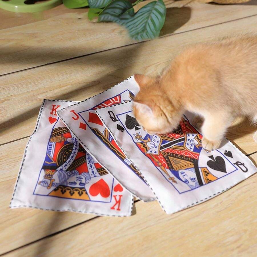 Pet Decompression Interactive Toy Set, Squeaky Playing Cards/Newspaper ...