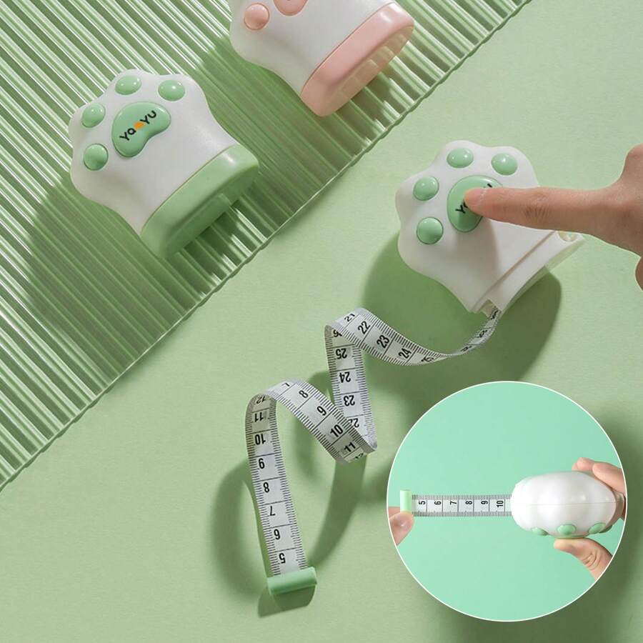 Cat Paw Tape Measure Double Sided Measuring Tape For Body Retractable ...