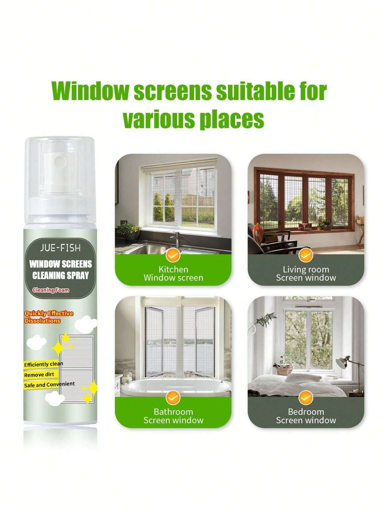 1pc Window Cleaning Spray, Foamy Spray To Clean And Brighten Mesh ...