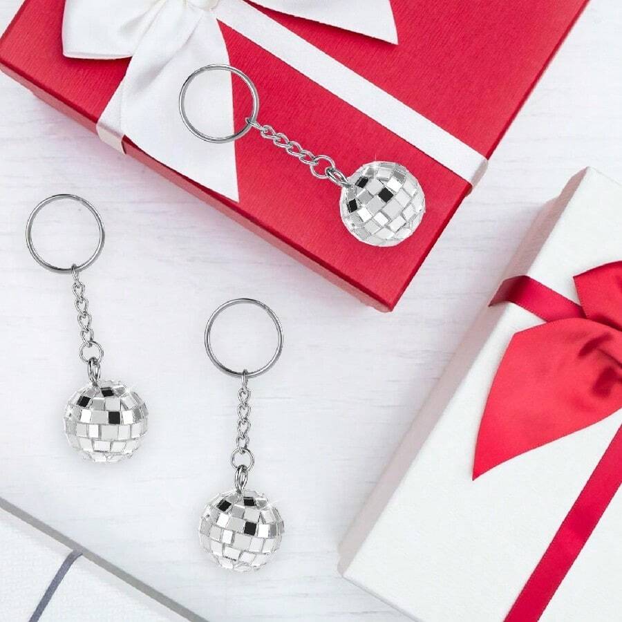 12 stuks discobal feestartikelen sleutelhanger jaren 70 disco ...
