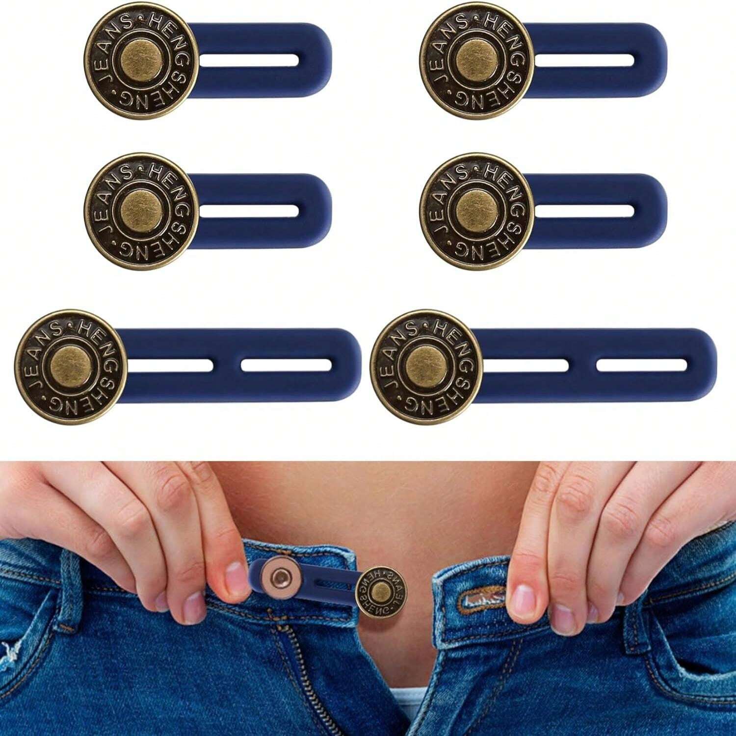 6 peças Extensor de botão de Denim, Extensor de calças para mulheres e ...