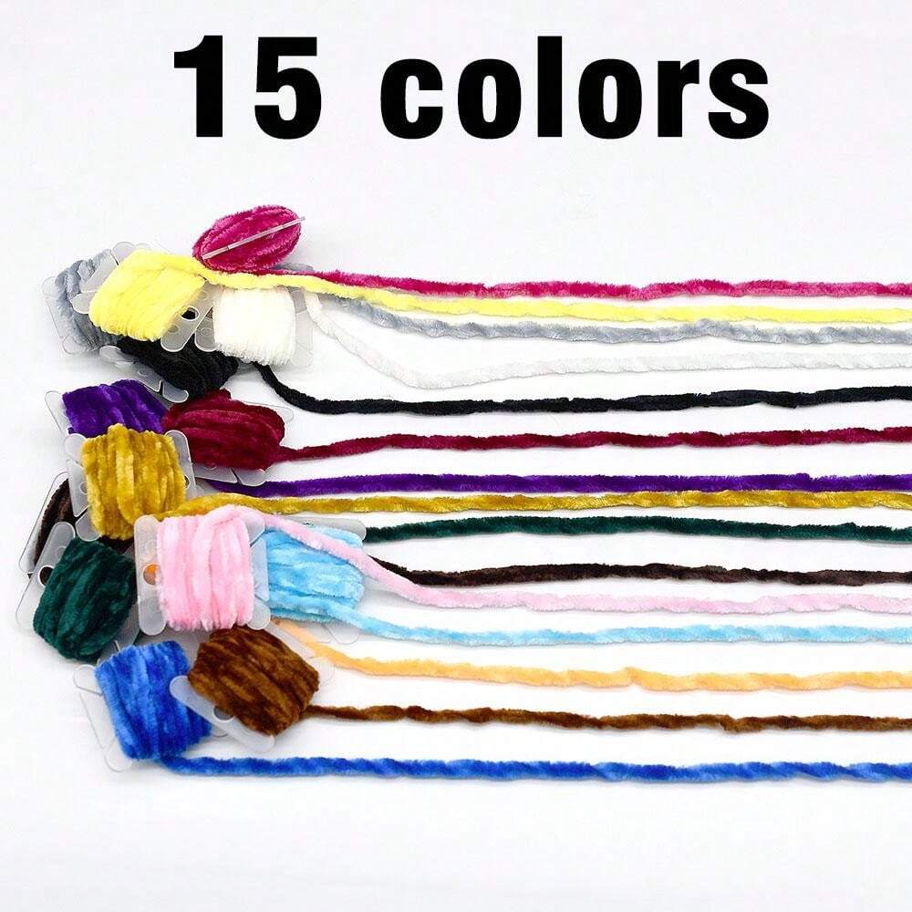 MNFT 2PCS/Pack Fly Tying Rayon Chenille Yarn, Fishing Fly Tying ...