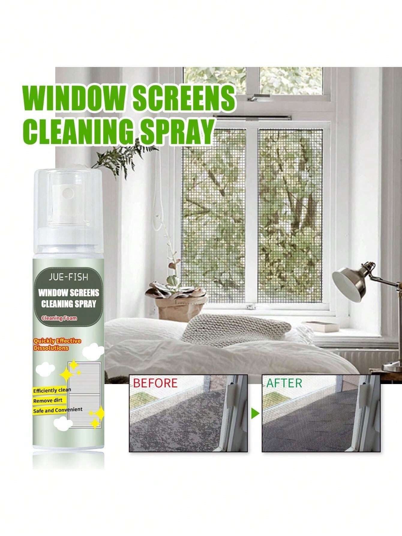 1pc Window Cleaning Spray, Foamy Spray To Clean And Brighten Mesh ...
