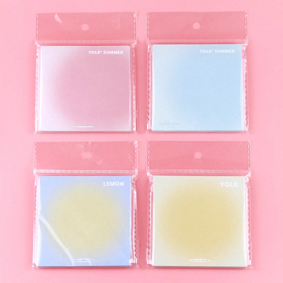 2PCS (Random Color) Ins Landscape Halo Sticky Notes For Students ...