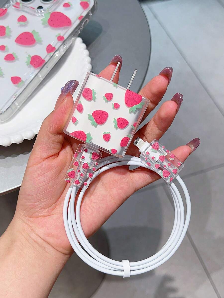 Strawberry Airbag IPhone Case + Charger Protector Case With Anti ...