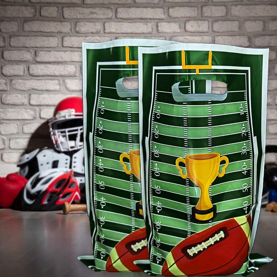 30pcs Green Football Party Favor Candy Treat Bags, Football Themed Gift ...