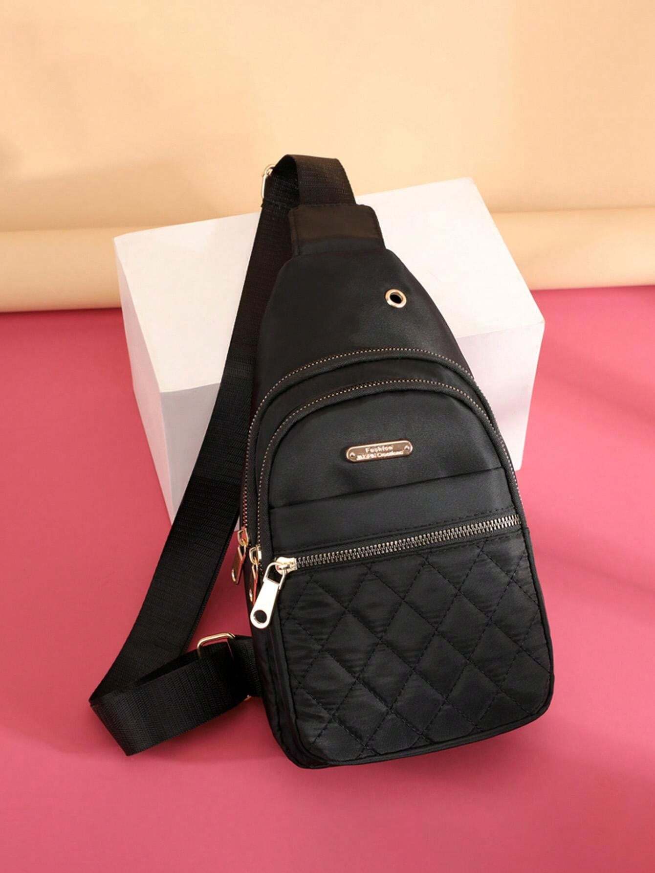 1 PC Basics Crossbody Tas Heuptasje Modieus Sportief Effen Kleur Nylon ...