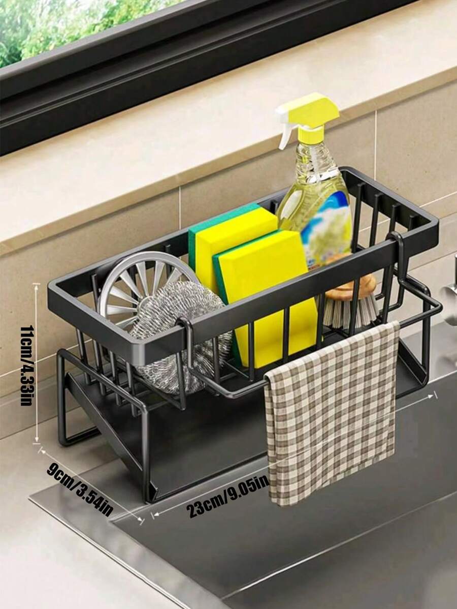 1pc,Washcloth Rack Perforation-Free Kitchen Storage Rack Sink Sink ...