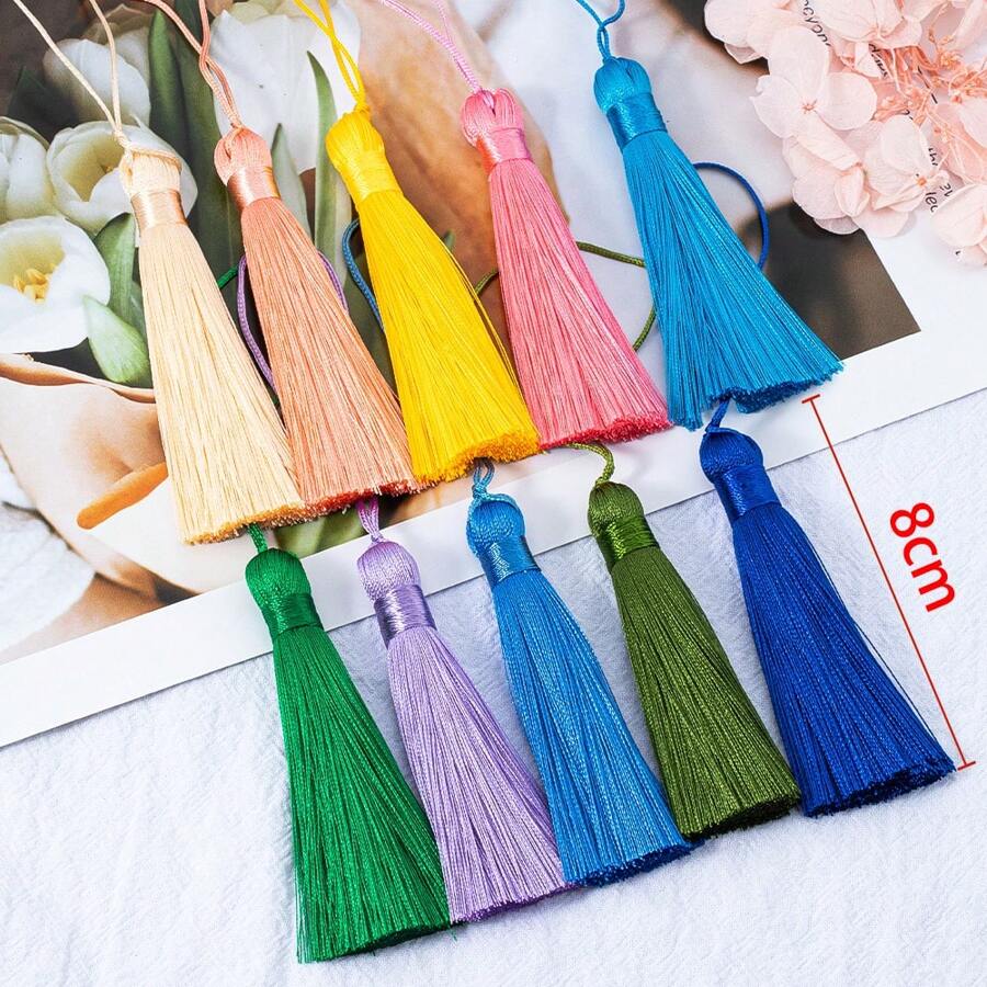 10pcs/Pack 8cm Short And Plump Tassel Fringe Polyester Tassels For ...