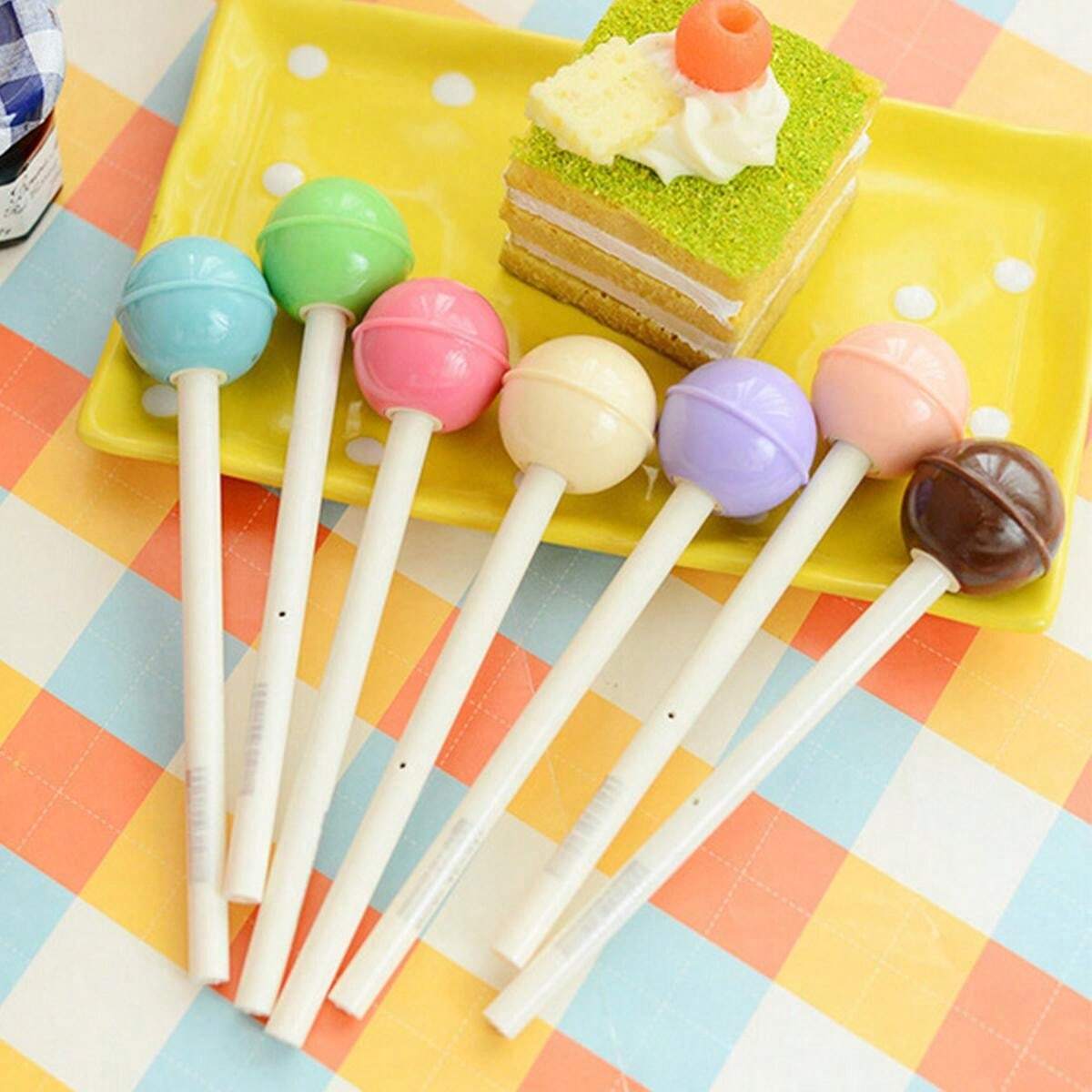 6pcs/Set Cute Lollipop Design Neutral Pens, Assorted Colors for Sale ...