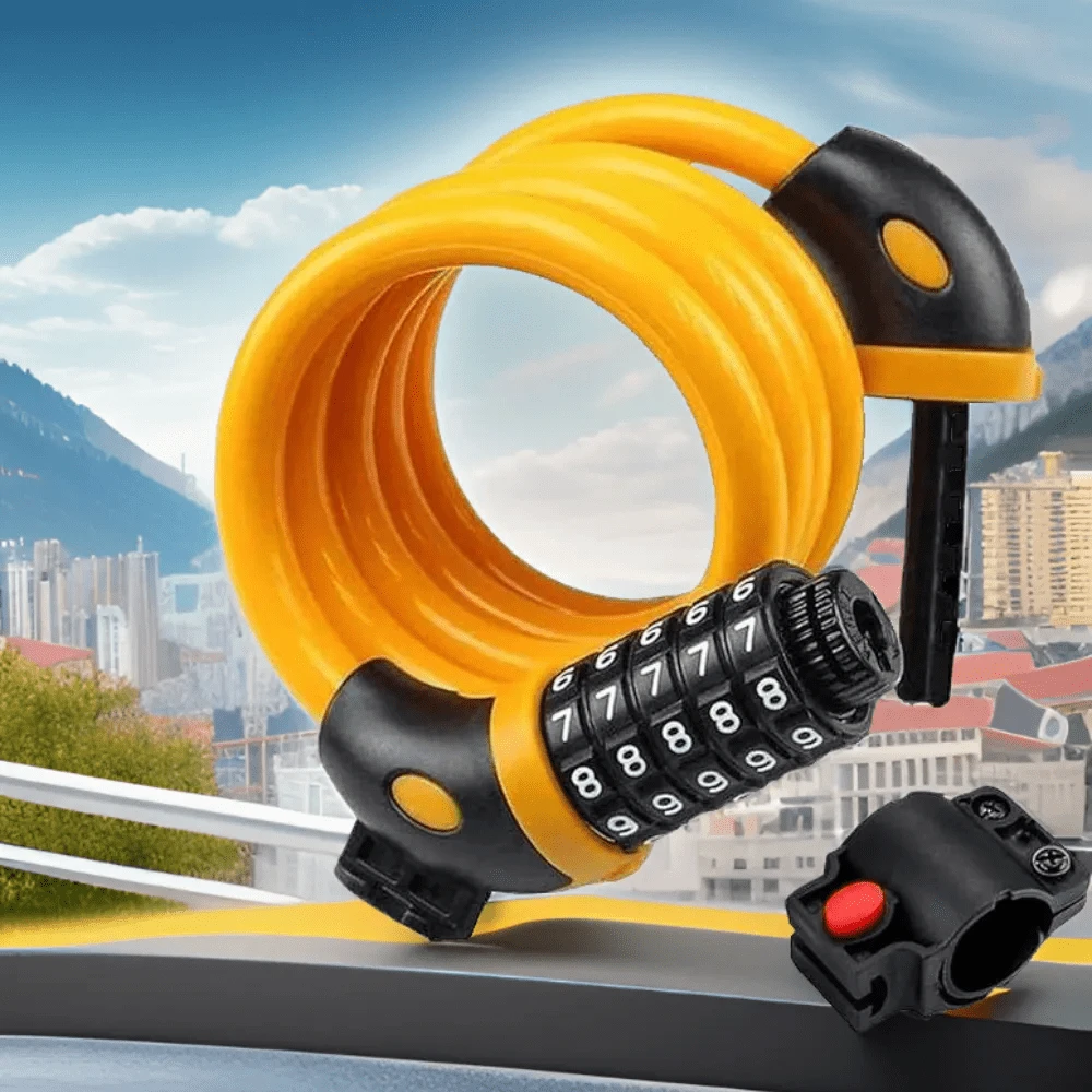 1 pieza de candado para bicicleta, cable de 4 pies para bloqueo de bicicletas, candado para ...