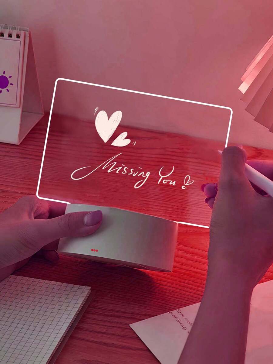 Wireless RGB 16-Color LED Night Light Handwriting Board Acrylic ...