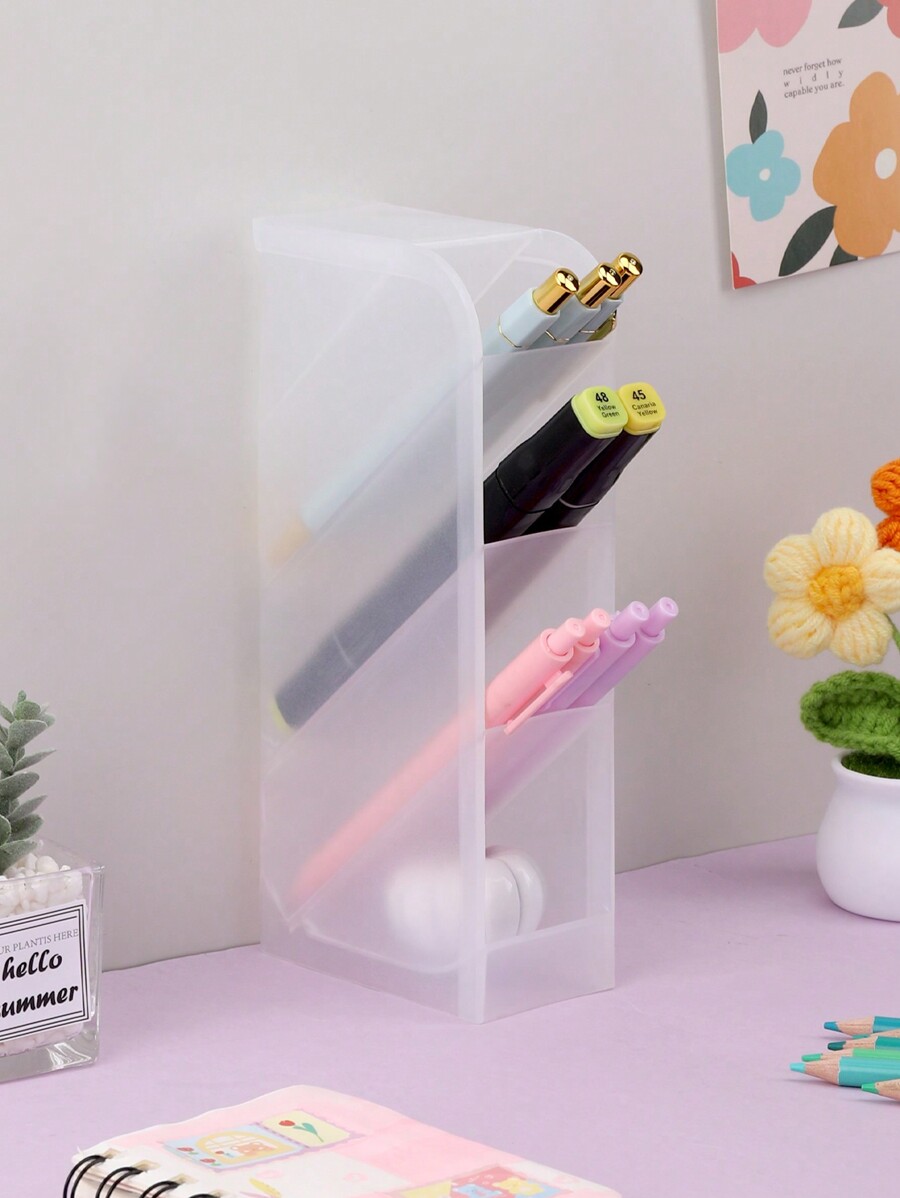 Slant Plug Multi-Functional Plastic Office Storage Desktop Organization ...