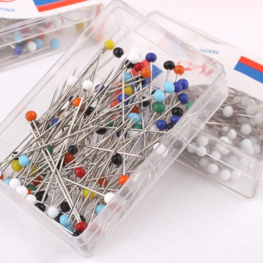 100pcs Ceramic Beaded Straight Pins With Three-Dimensional Cutting ...