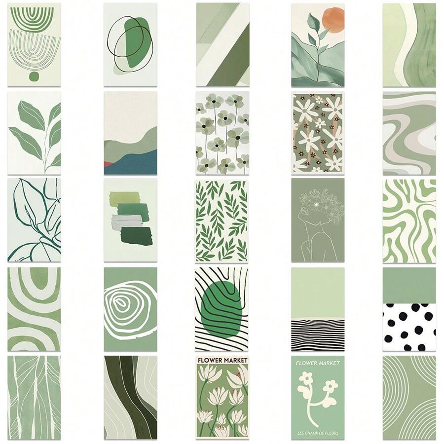 50PCS Sage Green Stickers Green Stickers Aesthetic Green Stickers ...