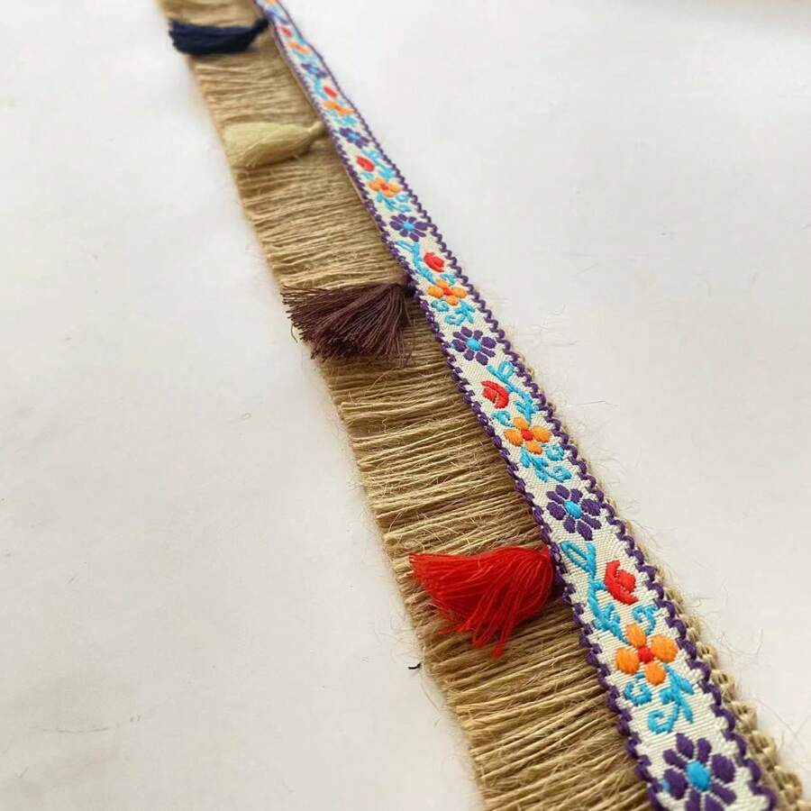Handmade DIY Curtain Pom Pom Trim Ball Fringe Embroidered Ribbon ...