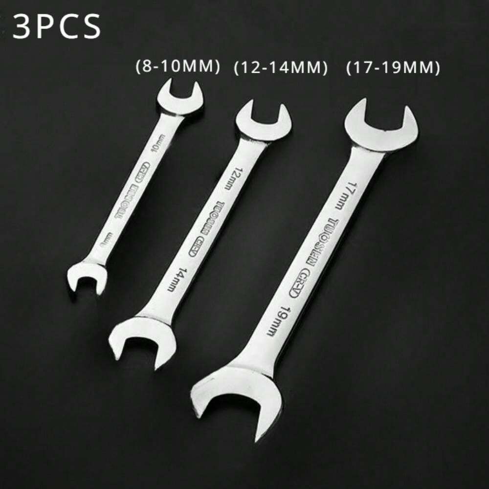 3PCS Double-Headed Open-End Wrench, Double-Headed Dead Wrench, Auto ...