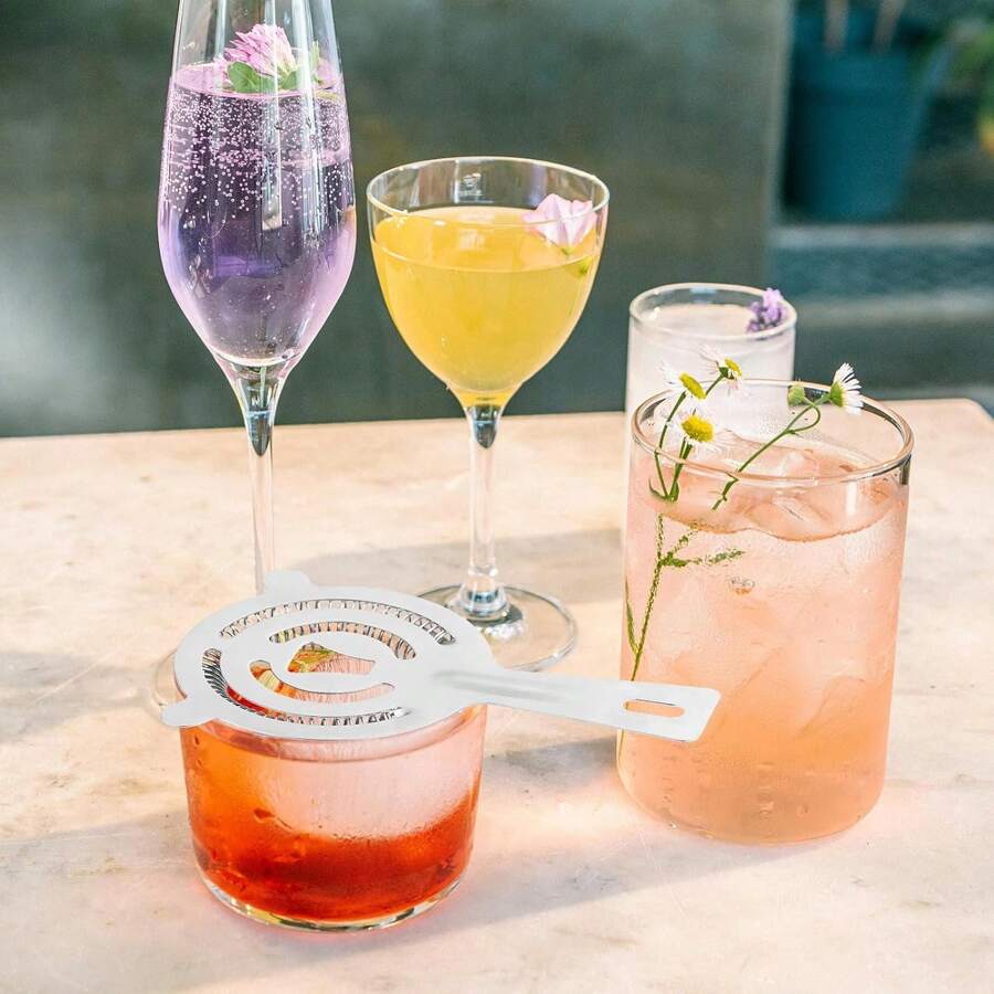 Cocktail Strainer Bar Tools -2PCS Bar Strainer With High Density Spring ...