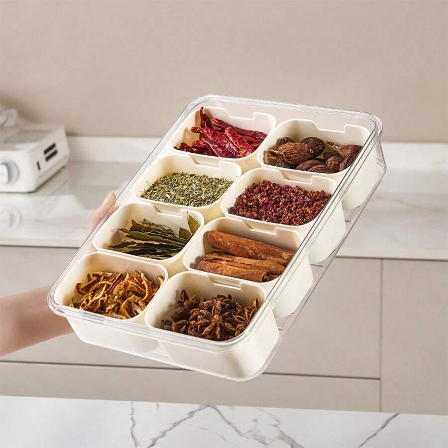 New Refrigerator Spice Storage Box, Portable Multi-Compartment ...