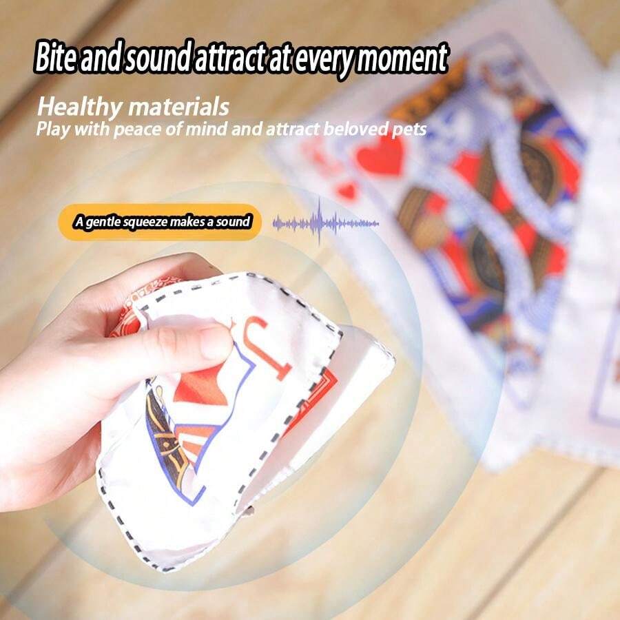 Pet Decompression Interactive Toy Set, Squeaky Playing Cards/Newspaper ...