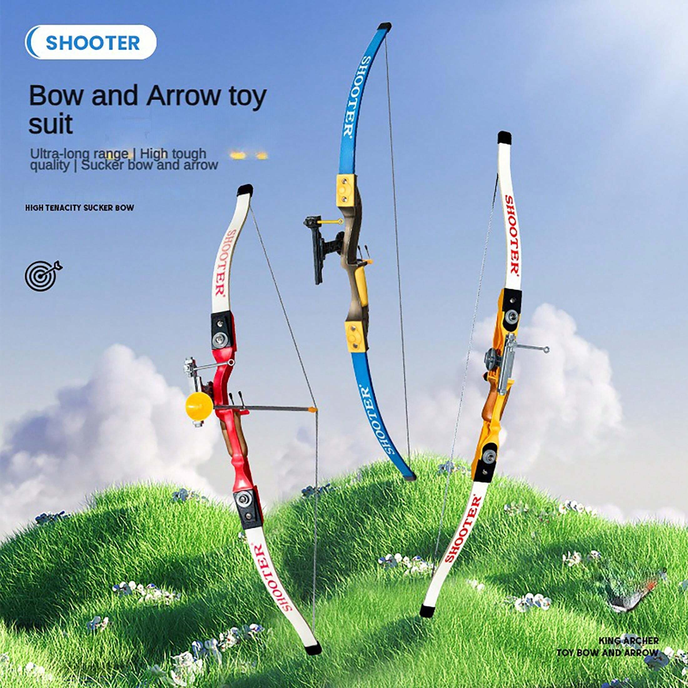 Bow & Arrow Toy, Suction Cup Arrow Outdoor Shooting Competitive Sports ...
