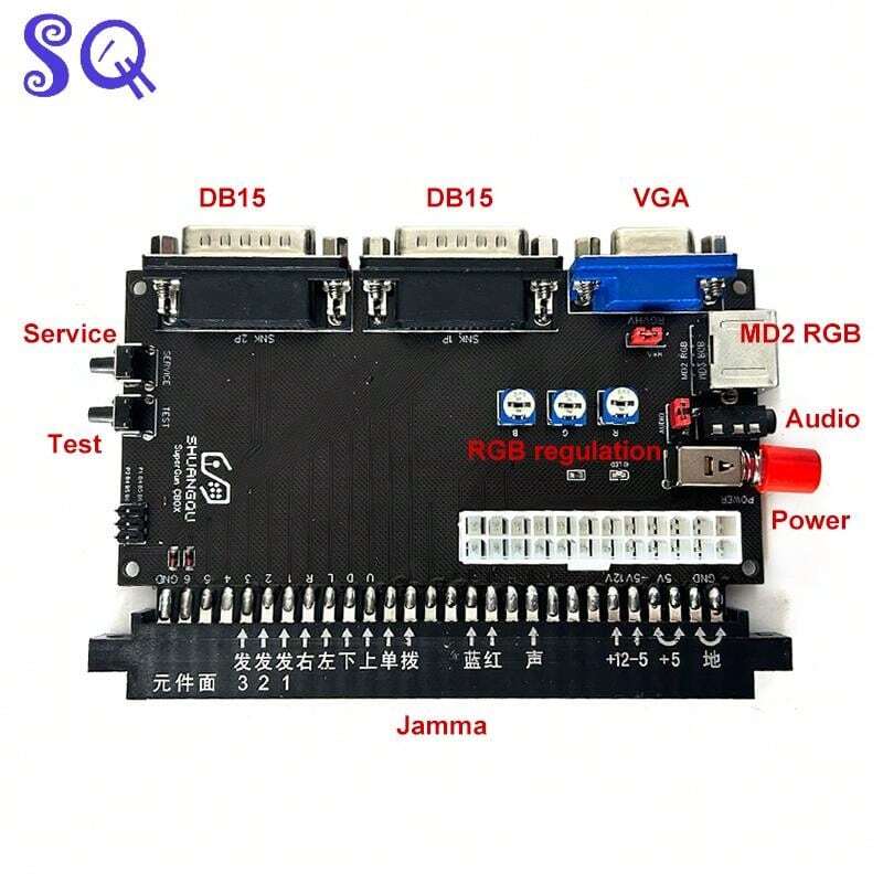Supergun Jamma Cbox 15Pin Neogeo MVS Connector לוח אם ATX תמיכת פלט ...