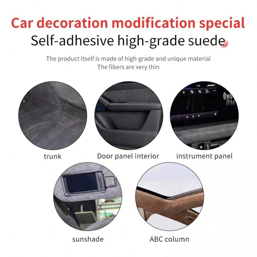 Self-Adhesive Suede Upholstery Backing Fabric For Car Interior ...