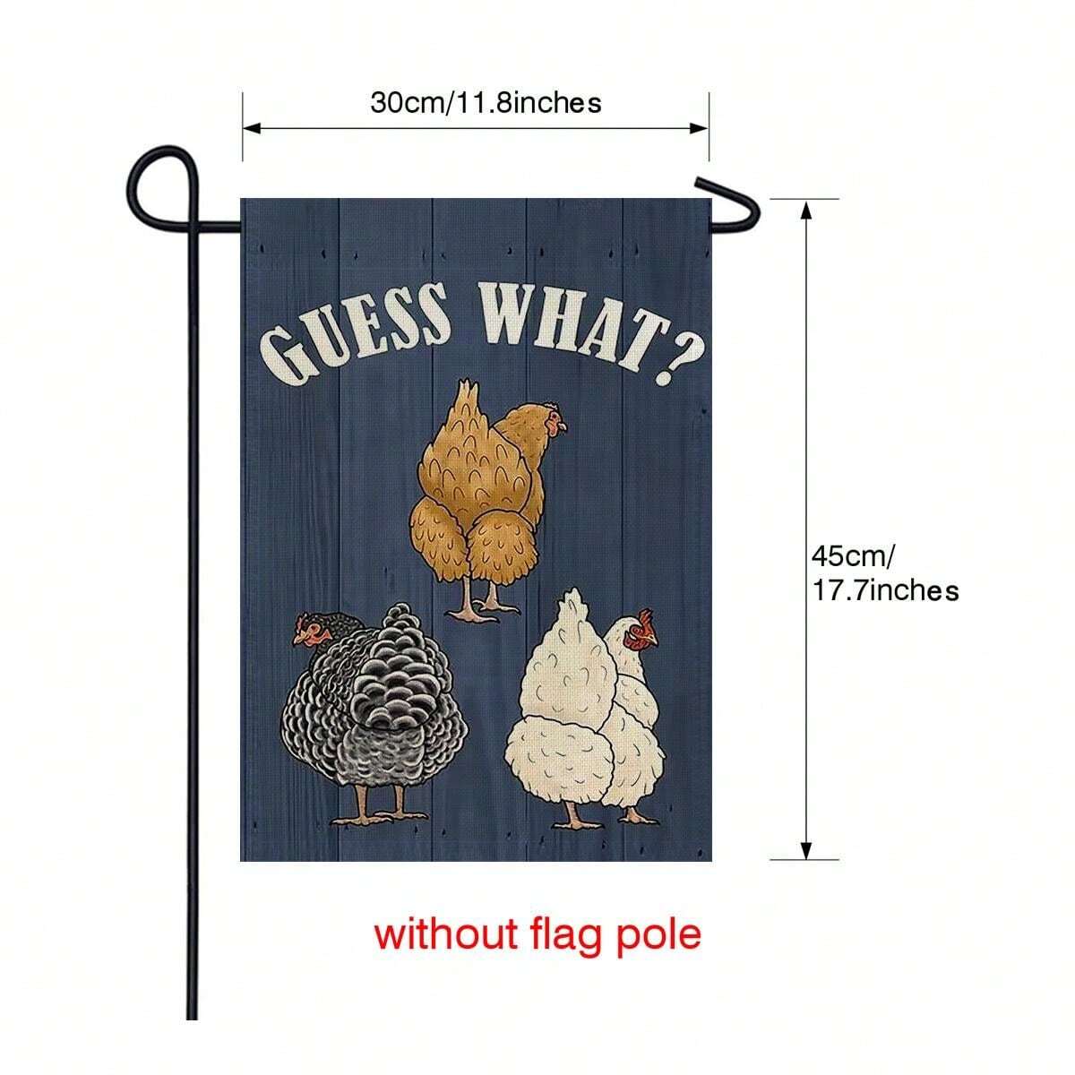 1pc, Chicken Butt Garden Flag, Funny Chicken Farmhouse Double Sided ...