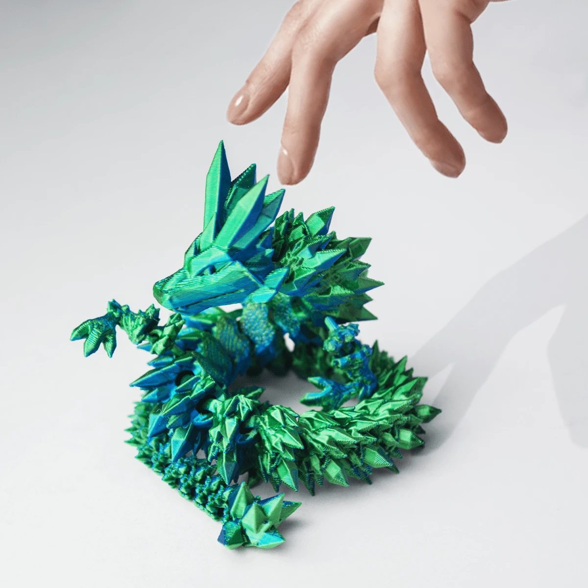 3D Printed Dragon, Articulated Dragon, Crystal Dragon, Restless Dragon ...